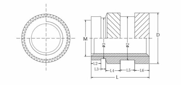 M3 Threaded Insert - OneTwo3D