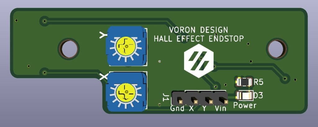 Voron Hall Effect XY Endstop PCB (V2.0) - OneTwo3D